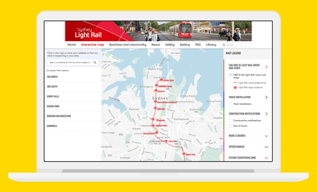 Sydney Light Rail Interactive Map